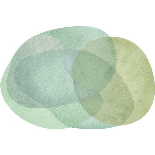 Green and Grey Irregular Rug Bedroom Novelty Colorblock Pattern Area ...