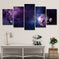 Purple Universe View Wall Art Star and Planet Kids Multi-Piece Canvas ...