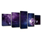 Purple Universe View Wall Art Star and Planet Kids Multi-Piece Canvas ...