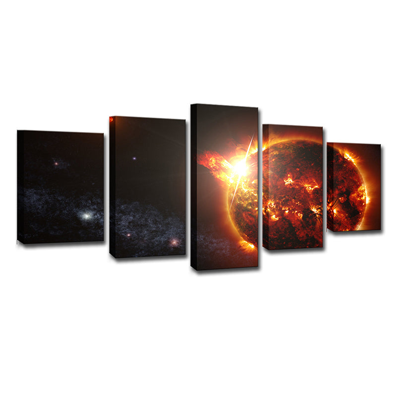 Exploding Planet Wall Art Decor Sci-Fi Splendid Universe Scene Canvas ...