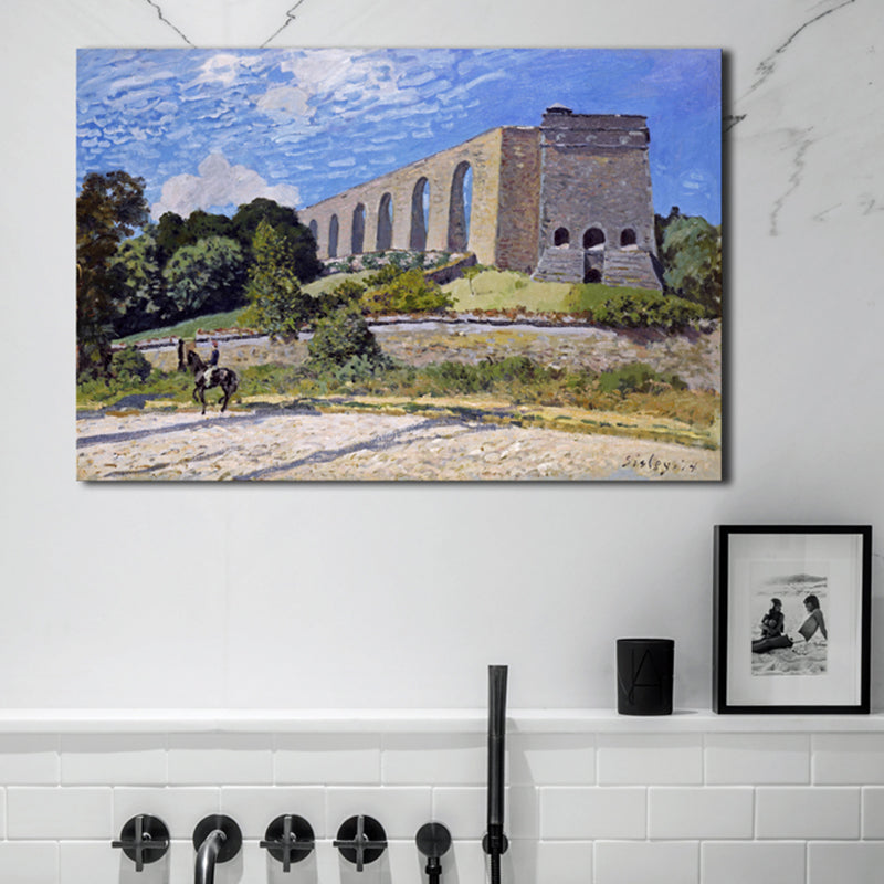 Impressionism Wall Art Light Color Architecture View Painting, Multiple ...