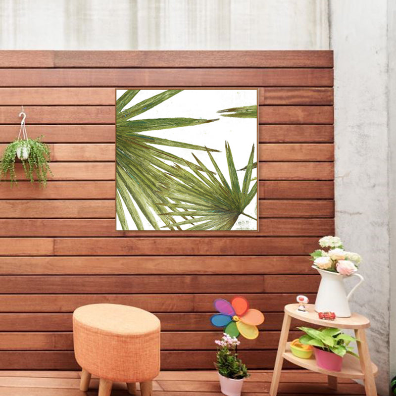 Modern Botanical Leaves Art Canvas Light Color Illustration Wall Print ...