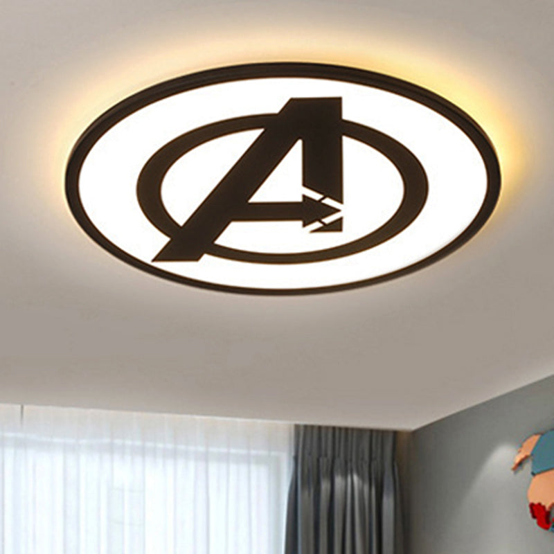 Letter Shaped Ceiling Light Modern Style Acrylic Flushmount Light in ...