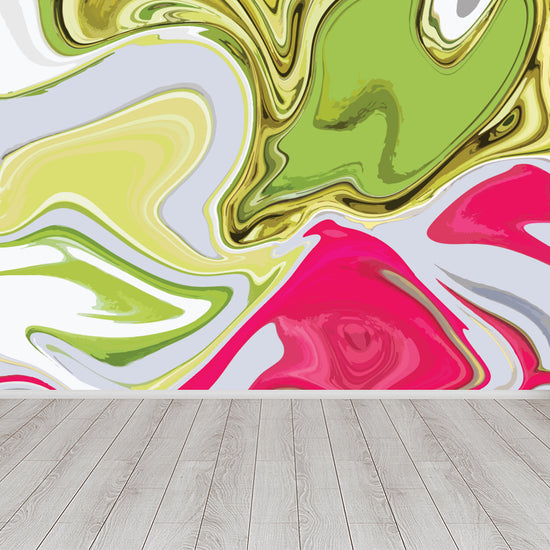 Modern Waves Mural Wallpaper for Family Room Personalized Wall Decor in ...