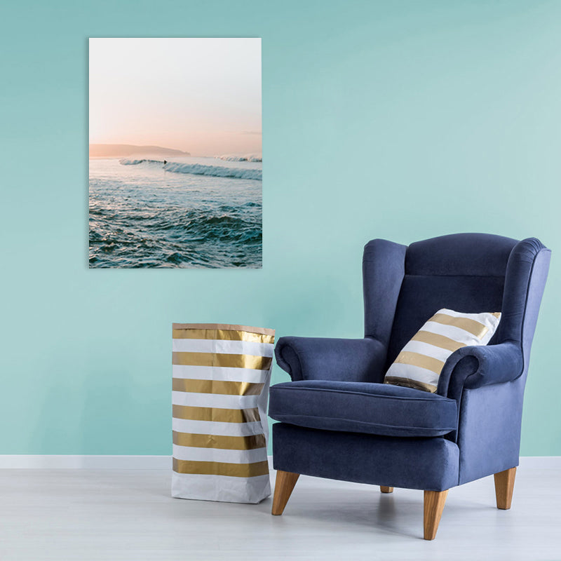 Canvas Blue Art Print Contemporary Style Sea Scenery Painting, Multiple ...