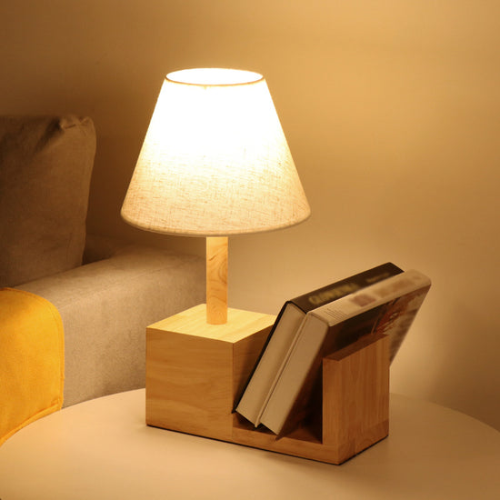 Tapered Fabric Night Table Light Contemporary 1 Head White Desk ...