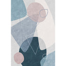Green and Grey Colorblock Rug Polyester Modern Rug Washable Anti-Slip ...
