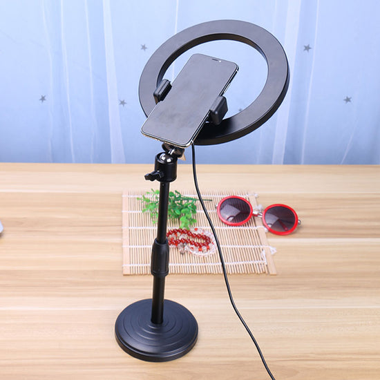 Phone Holder LED Vanity Lighting Modern Style Black Fill-in Lamp with ...