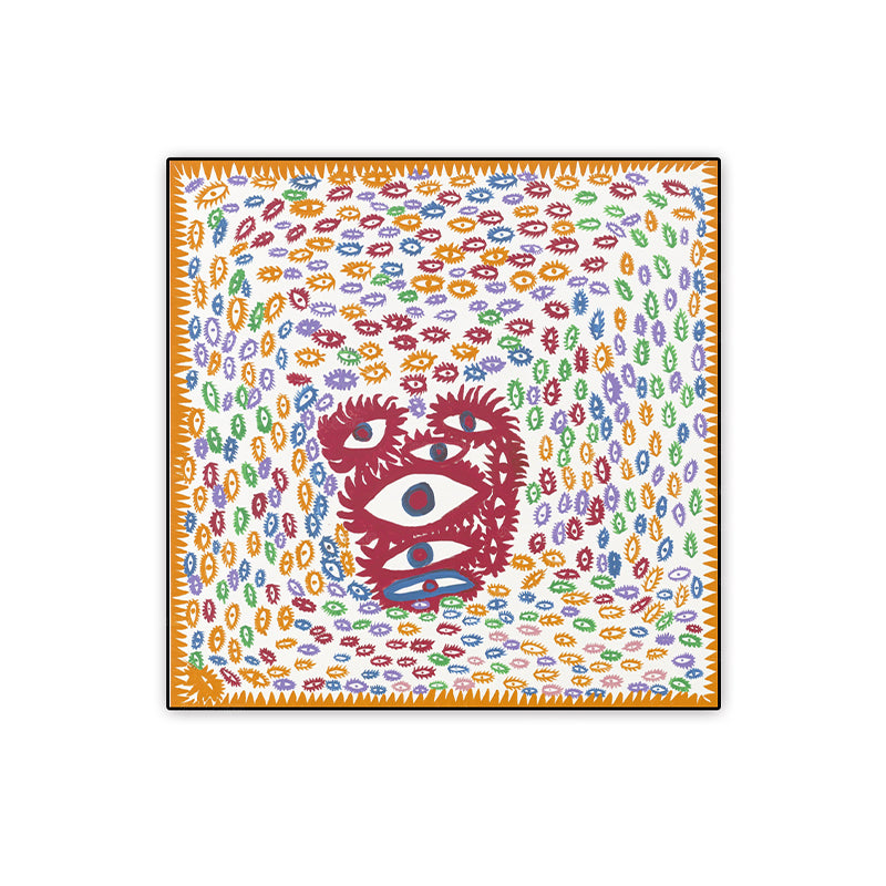 Funky the Eyes Art Print Canvas Textured Yellow Wall Decor for Living ...