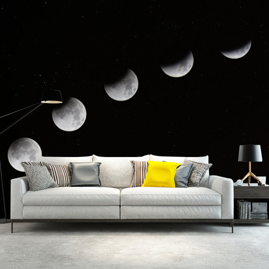 Whole Astronomy Wall Covering Mural Modern Complete Lunar Eclipse Wall ...