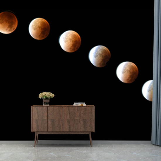 Whole Astronomy Wall Covering Mural Modern Complete Lunar Eclipse Wall ...