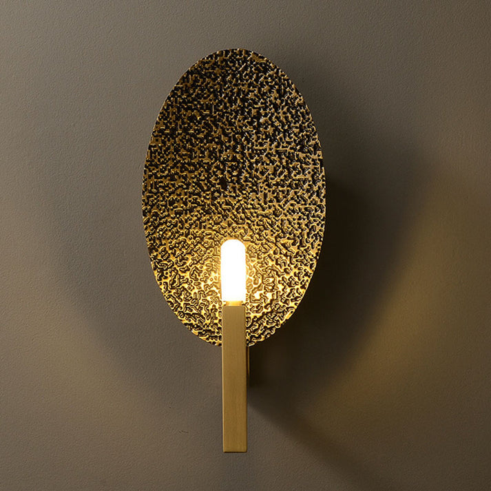 Metal Gold Wall Lighting Fixture Elliptical 1-Head Luxurious Sconce ...