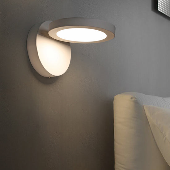 Acrylic Rotating Lens Wall Lighting Simplicity White/Black LED Sconce ...