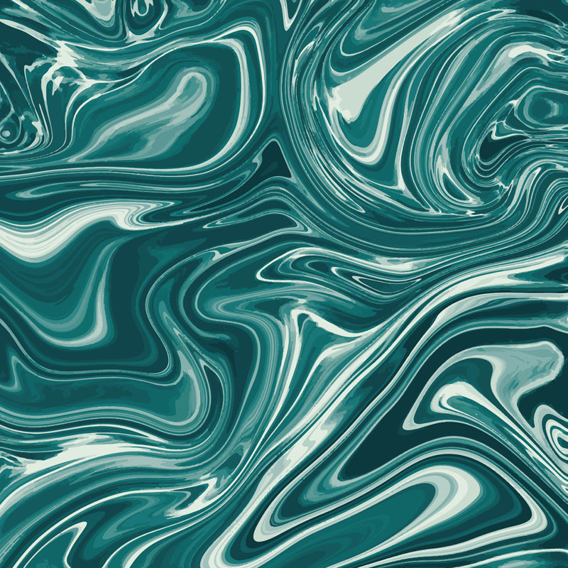 Illustration Waves Print Mural Wallpaper Large Wall Covering for Living ...