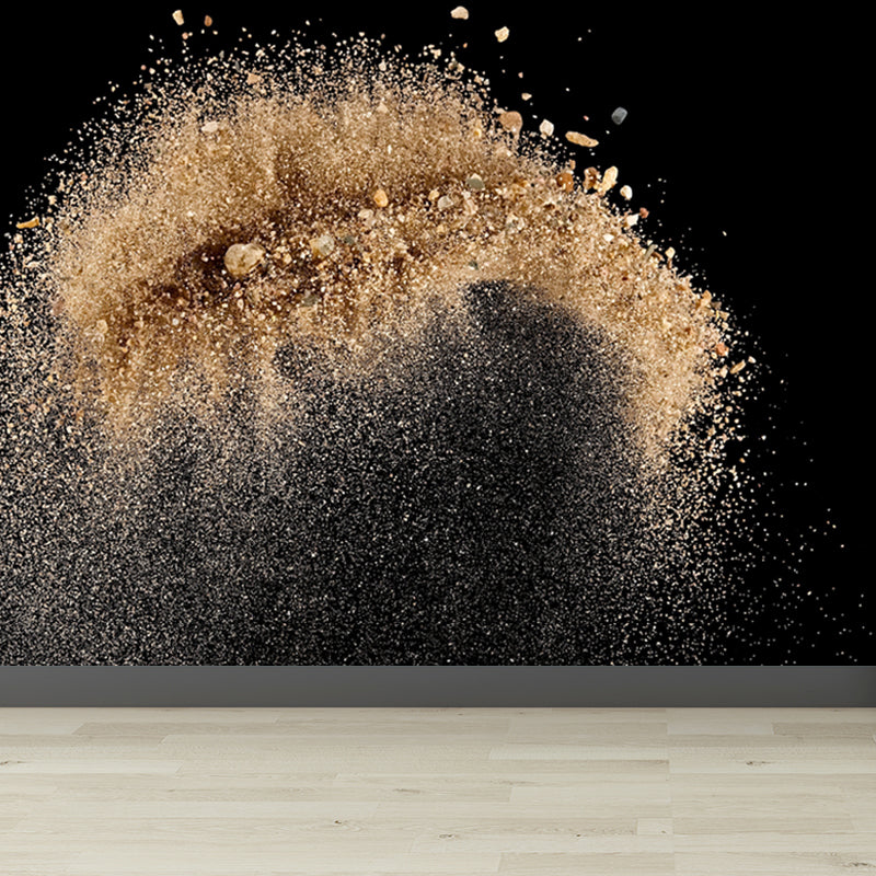 Abstract Powder Blast Mural Decal Contemporary Smooth Wall Art in Dark ...