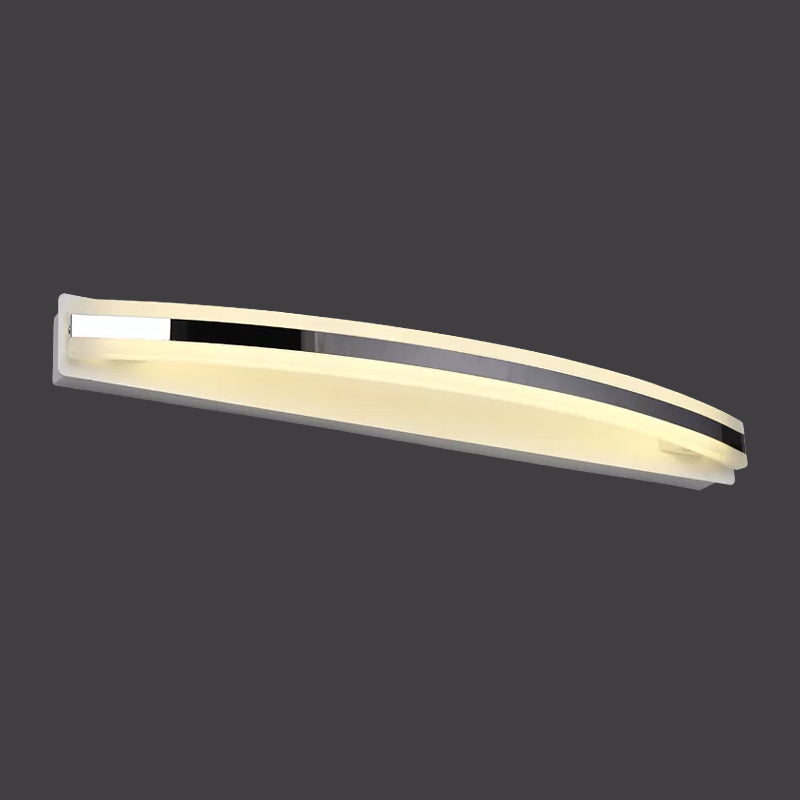 Acrylic Streamlined Vanity Light Simple LED Chrome Wall Lighting Ideas ...