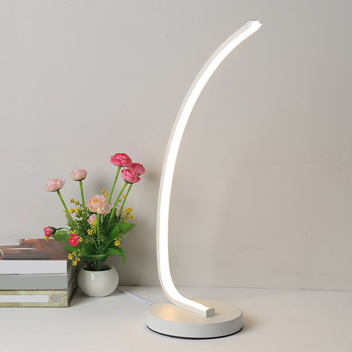 Bent Bedroom Reading Task Light Metal Modern Style LED Night Table ...