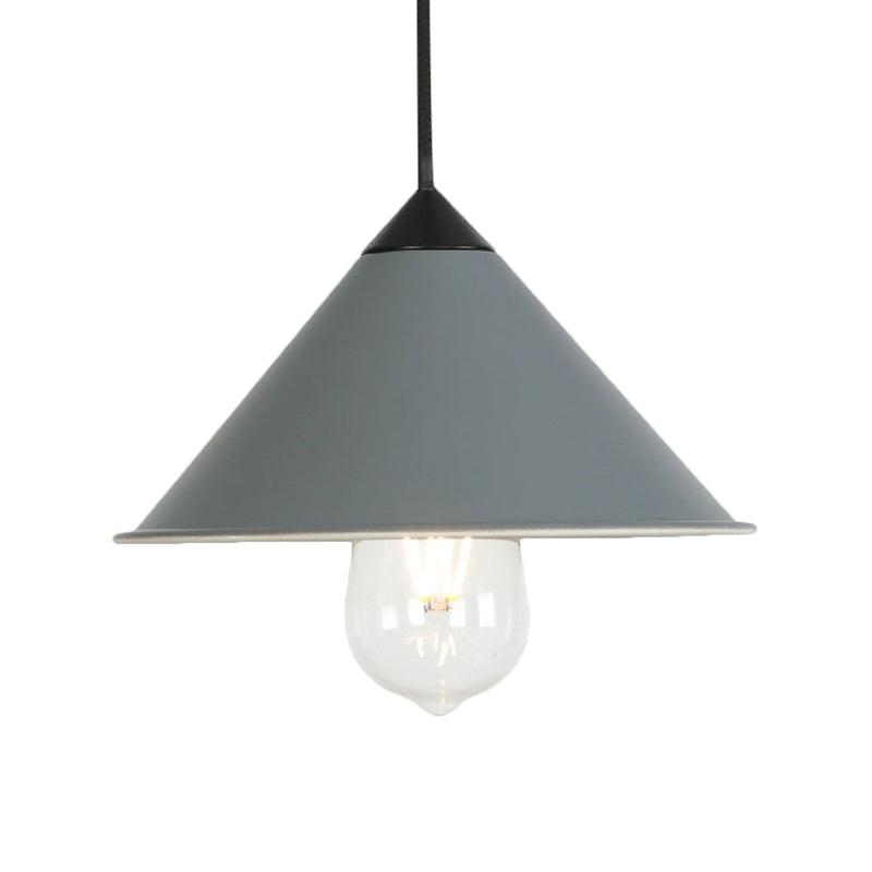 Contemporary Style Cone Ceiling Lamp 1 Bulb Metal Suspended Light in ...