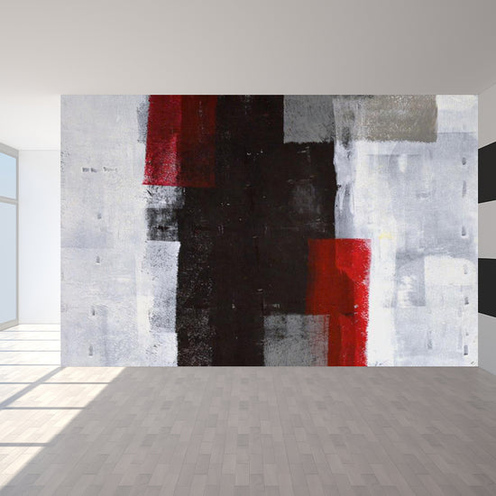 Modern Color Block Abstract Mural Pastel Moisture Resistant Wall Decor ...