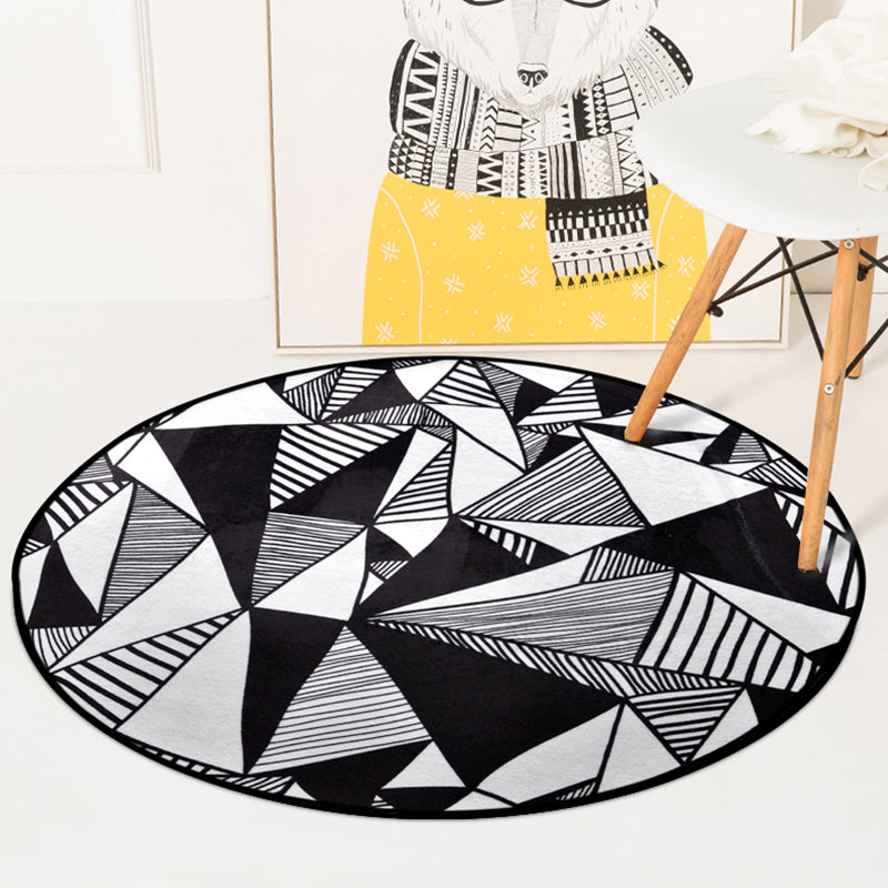 Modern Living Room Area Rug Multi-Color Triangular Pattern Carpet ...