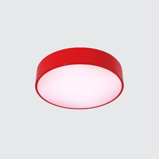 Circular Acrylic Ceiling Mounted Fixture Children Style Red/Yellow/Blue ...