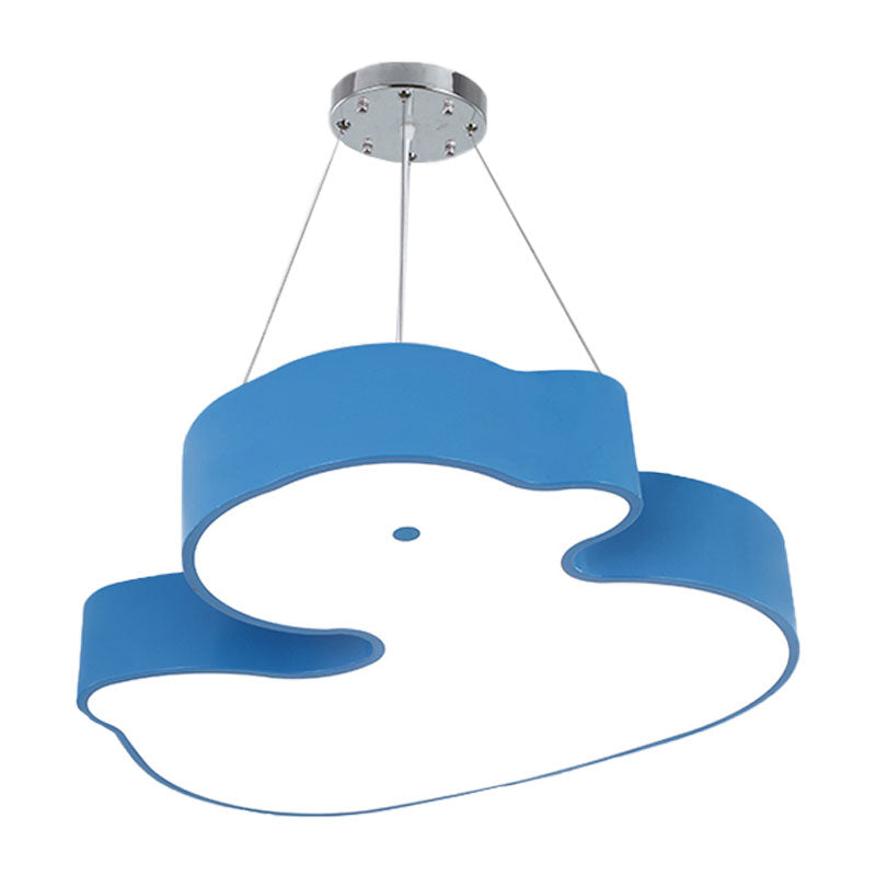 Duck Chandelier Pendant Light Cartoon Acrylic LED Bedroom Hanging Lamp ...