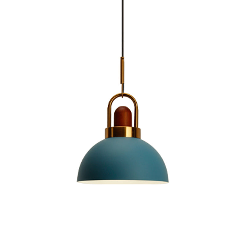 Dome Kitchen Bar Pendulum Light Iron 1 Bulb Macaron Hanging Pendant in ...