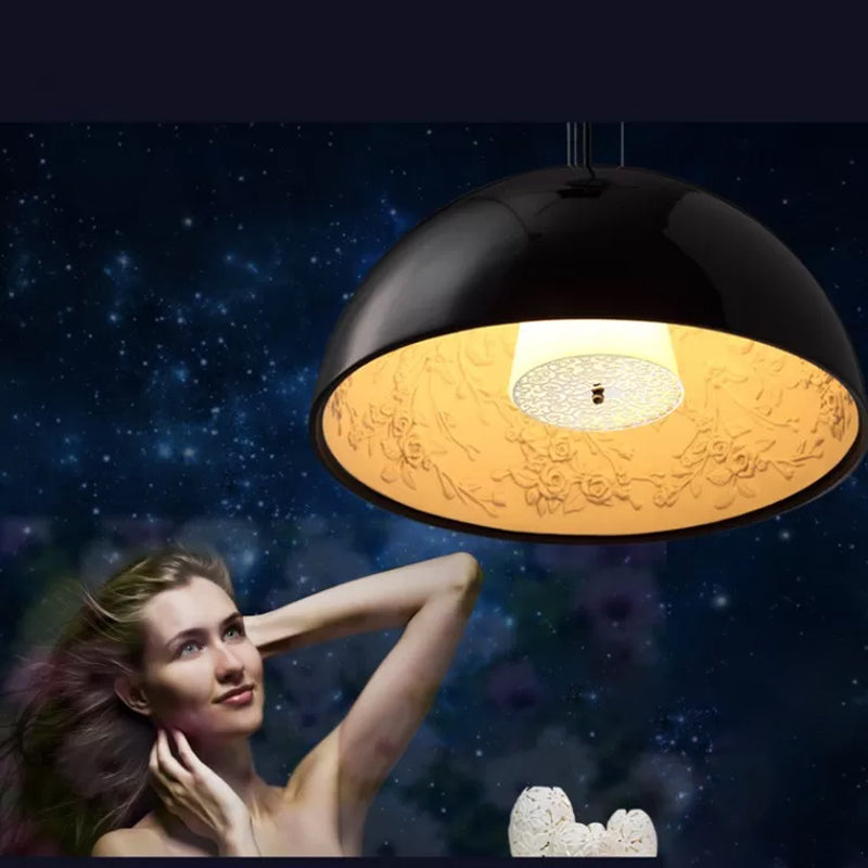 Hemispherical Resin Pendulum Light Industrial 16"/23" W Single Living ...