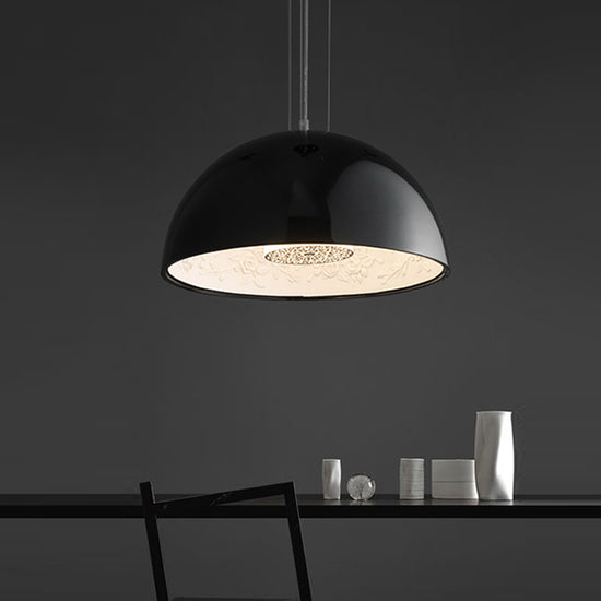 Hemispherical Resin Pendulum Light Industrial 16"/23" W Single Living ...