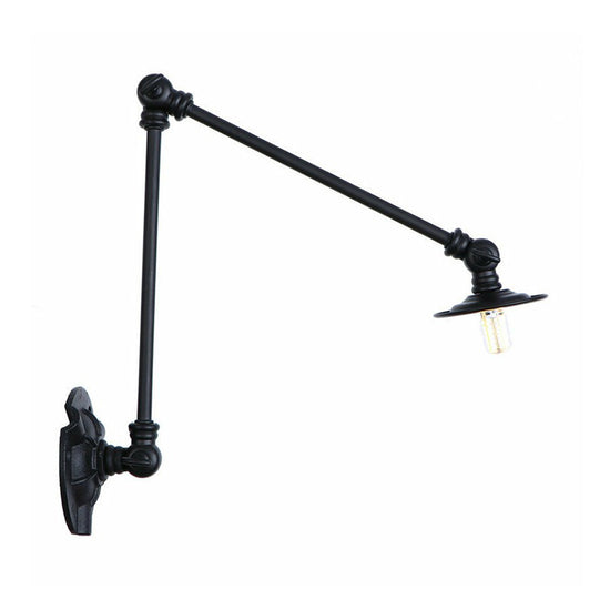 Extendable 2-Arm Iron Wall Light Warehouse 1-Light Studio Task Wall ...