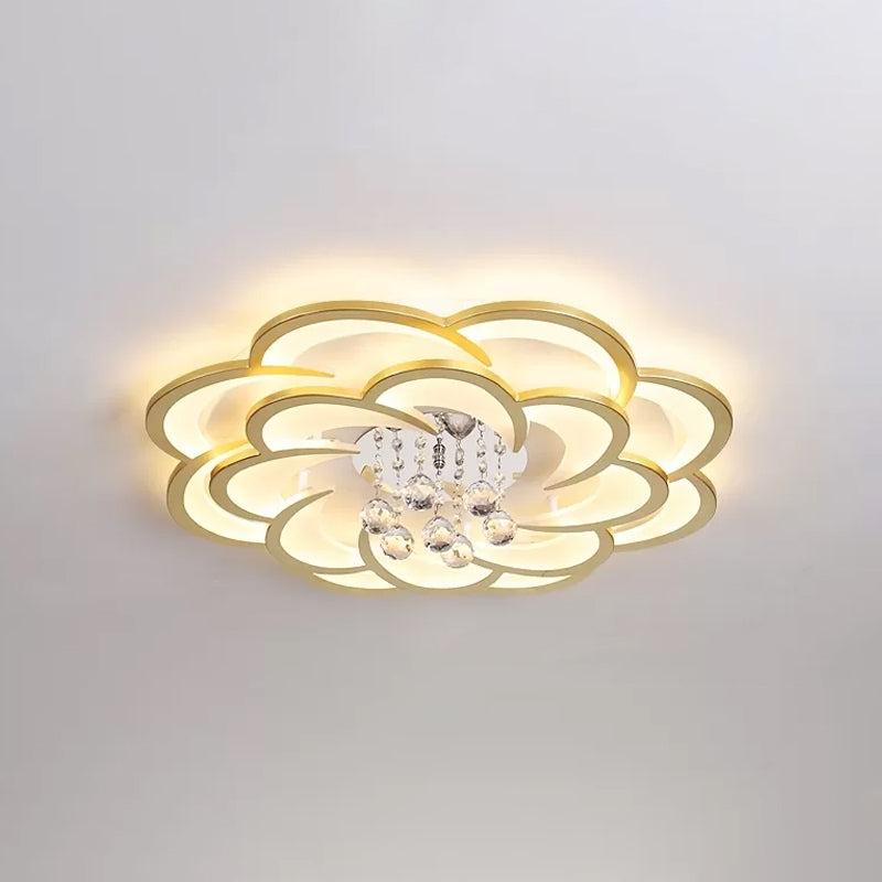 Modernist Petal Flush Ceiling Light Fixture Acrylic 20.5"/27" W LED ...
