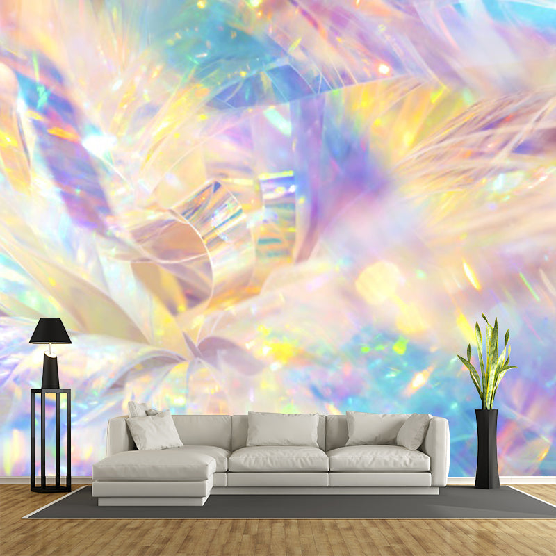 Yellow Contemporary Wall Mural Extra Large Abstract Wall Covering for ...