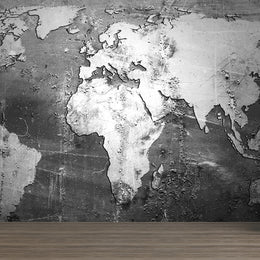 Full Size Illustration Modern Mural Wallpaper with Various World Map in ...