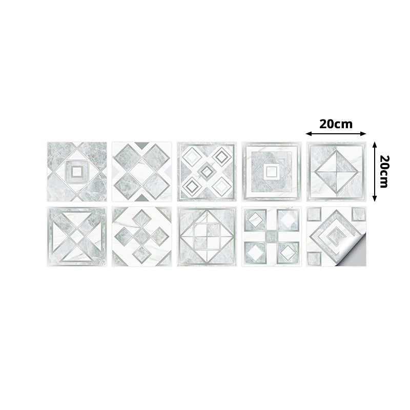 Modern Geometric Shapes Wallpapers PVC Self Sticking Grey Wall Decor ...