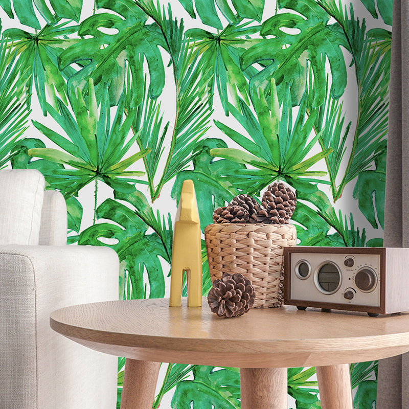 Tropical Plant Leaves Wallpaper Panel Green Peel and Paste Wall ...