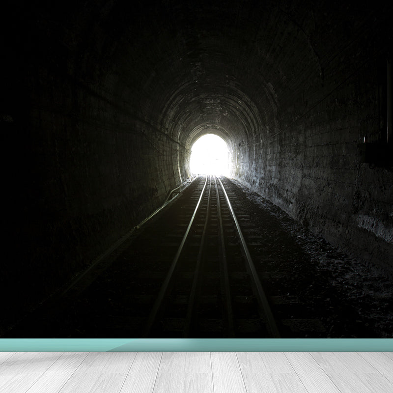 Photography Style Tunnel Mural Decal for Living Room, Pastel Color ...
