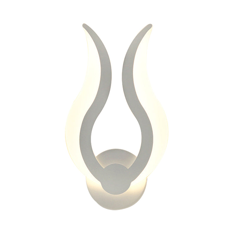 Creative Fire Shaped Wall Light Acrylic Whit LED Wall Sconce for ...