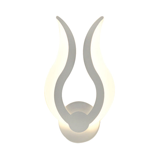 Creative Fire Shaped Wall Light Acrylic Whit LED Wall Sconce for ...