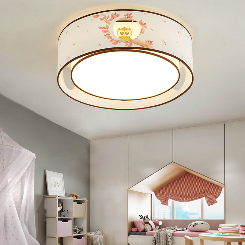 Cartoon Round Flush Mount Ceiling Light Acrylic Ceiling Light Fixture ...