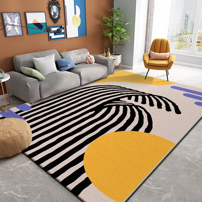 Pastel Color Novelty Rug Polypropylene Colorblock Drawing Print ...