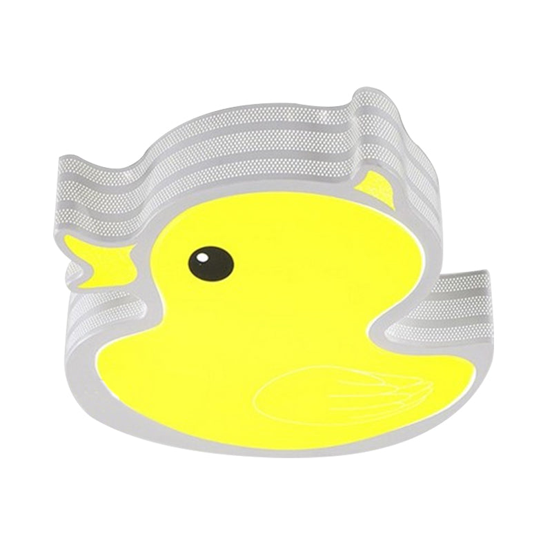Duck Nursing Room Flush Mount Ceiling Fixture Acrylic Art Deco LED ...