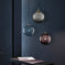 Globe Bedside Pendulum Light Blue/Smoke Grey/Purple Glass 1 Bulb ...