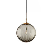 Globe Bedside Pendulum Light Blue/Smoke Grey/Purple Glass 1 Bulb ...