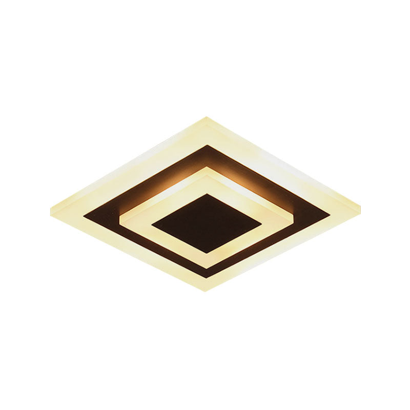 Square Shape Flush Ceiling Light Modern Stylish Acrylic Ceiling Lamp ...