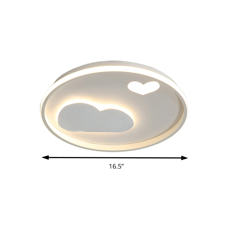 Modern Heart & Heart Ceiling Lamp Acrylic Eye-Caring LED Flush Mount ...