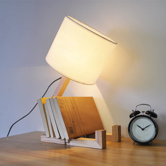 Man-Shaped Table Lamp Novelty Modern Wood Single Beige/Black/White ...