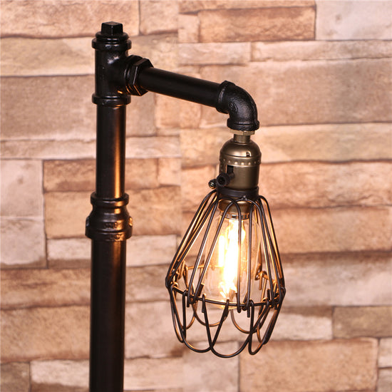 Rustic Stylish Wire Frame Table Light 1 Head Metal Standing Table Lamp ...