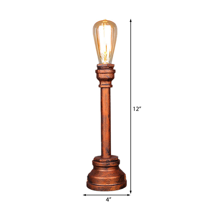 1 Light Exposed Table Lighting Industrial Style Copper/Antique Black ...