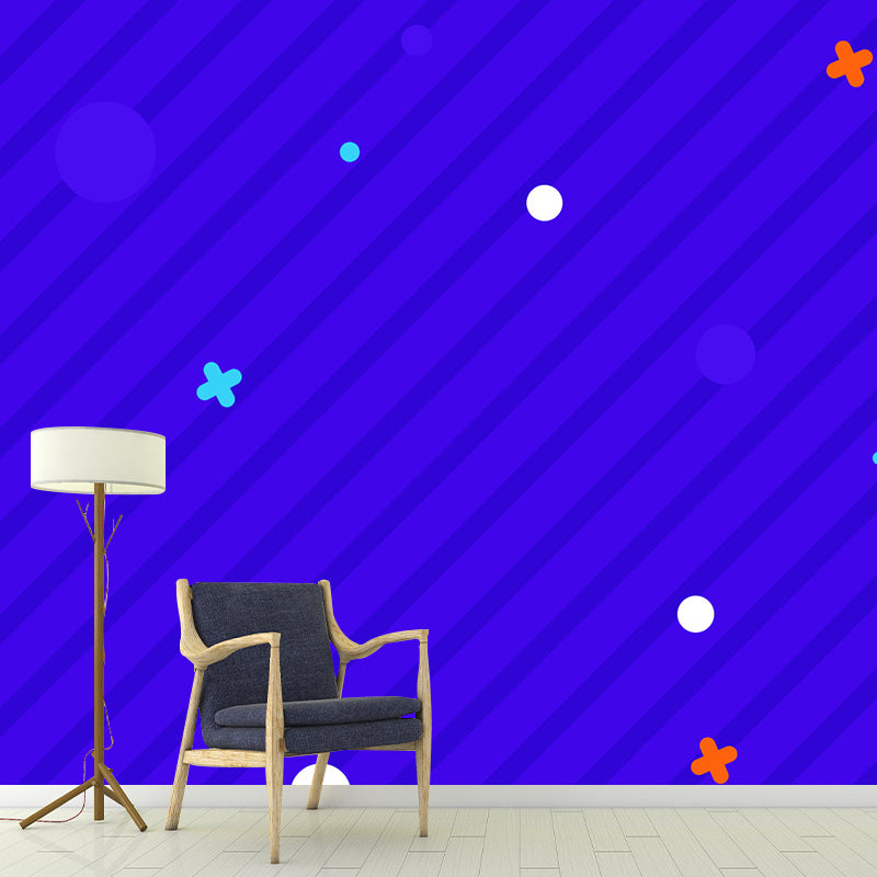 Fancy Geometric Pattern Mural Wallpaper Modern Non-Woven Wall Decor ...