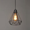 Iron Diamond Hanging Light Fixture Industrial Style 1 Bulb Bedside ...